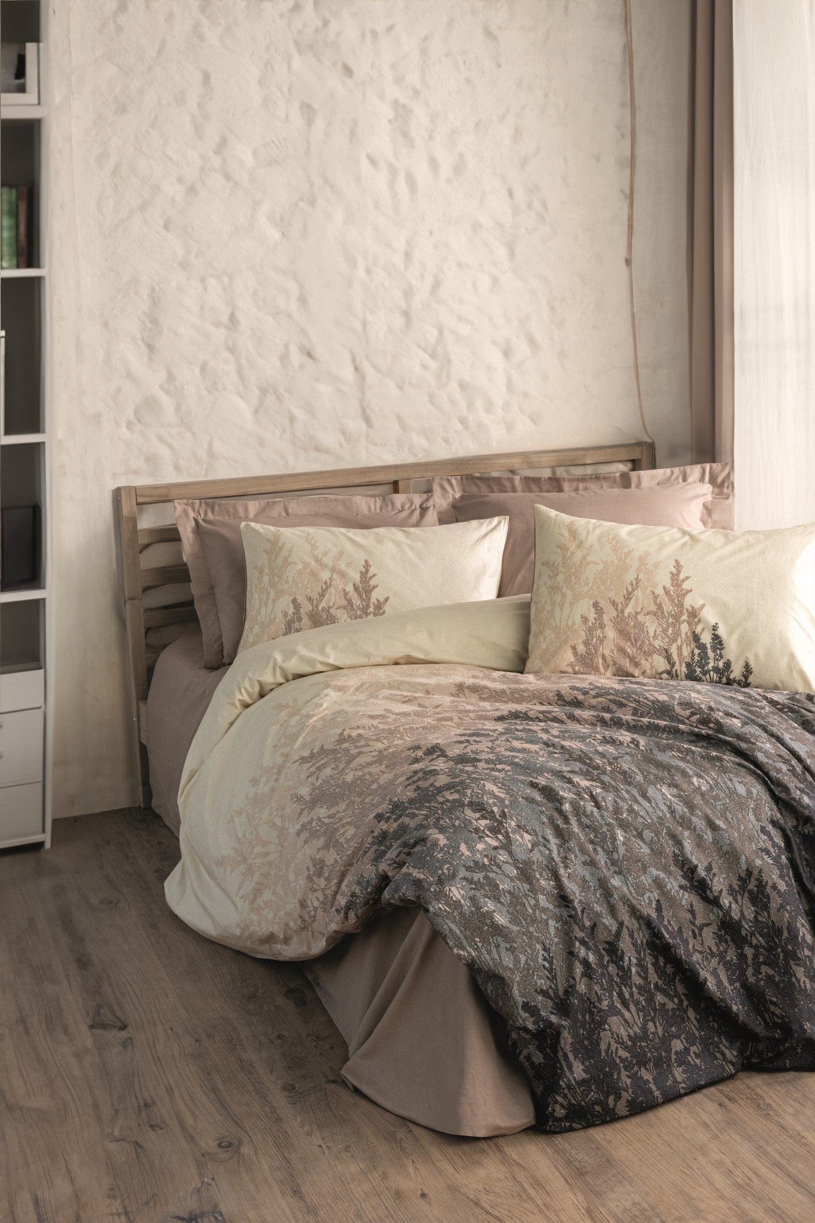 Dual Tek Kişilik Nevresim Takımı Lindon Bej – Cotton Box