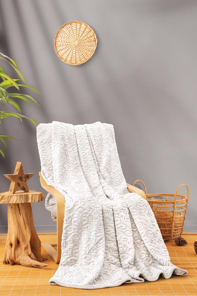 Emboss Double Blanket Cream – Cotton Box