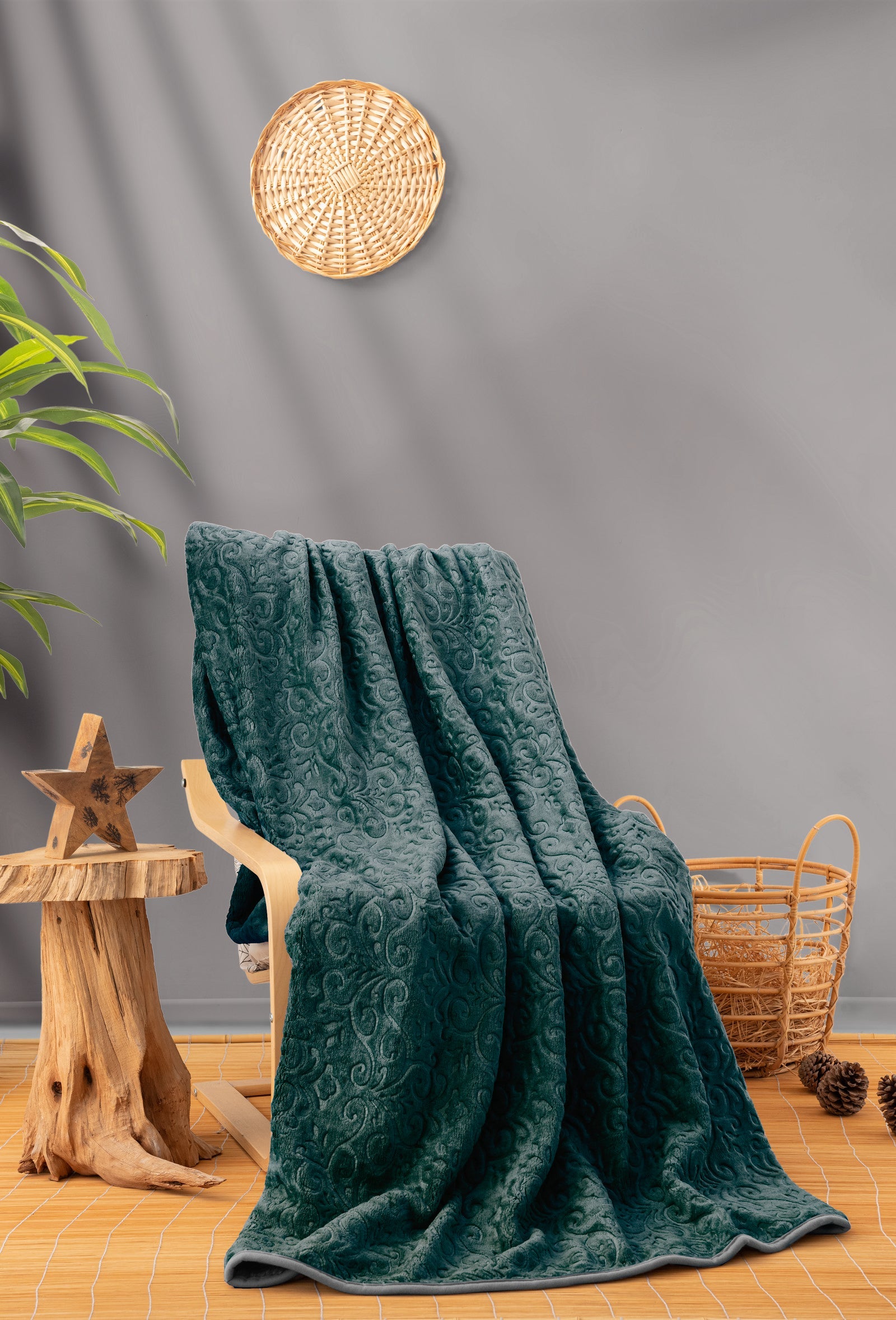 Emboss Double Blanket Petrol – Cotton Box